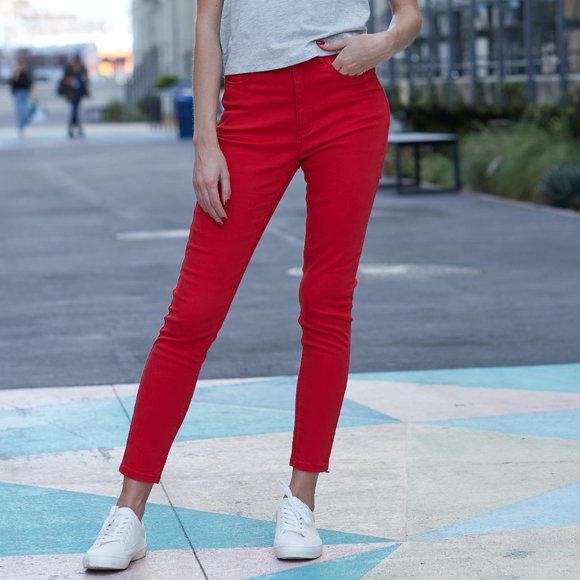 toptier | Jeans | Killing Softly Skinny Red Color Jeans | Poshmark